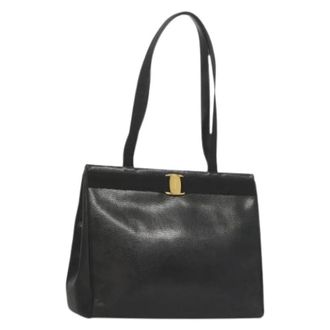 Ferragamo Pre-owned Leder Schultertasche - - Pre-owned - Damen - Schwarzk - ONE SIZE