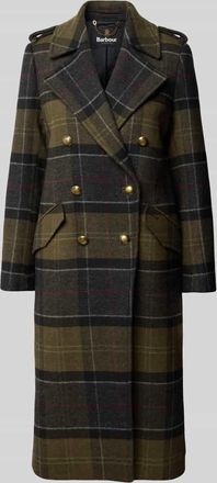 Barbour Taillierter Wollmantel aus Woll-Mix mit Karomuster