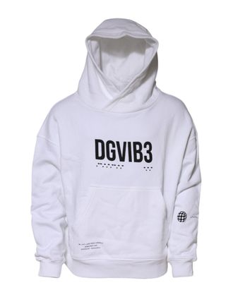 Dolce & Gabbana White Dg Vib3 Hooded Men Sweatshirt Sweater Cotton Clothing
