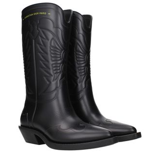 Dior Womens Black Cotton Boots