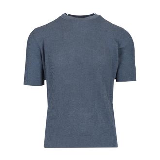 Mauro Ottaviani Geripptes T-Shirt - - Tops - Herren - Blau - 2XL