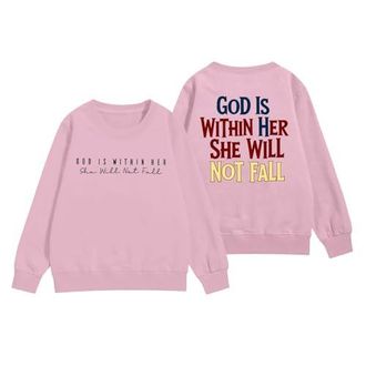 Generic Sweat-shirt &agrave; manches longues pour femme - Pull festif avec inscription en allemand - Motif religieux - Imprim&eacute; devant - Dos - Mode d&eacute;contract&eacute;e - Mat