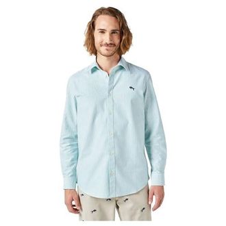 Wrangler 1 t-Shirt de Poche, Oxford &agrave; Rayures Vertes, XL Homme