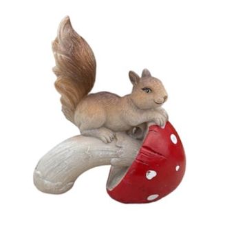 Hemobllo Statue D&Eacute;cureuil Champignon Figurine D&Eacute;cureuil D&Eacute;tag&egrave;re Figurines De Jardin De F&eacute;es Adorables Figurines D&Eacute;cureuil Mod&egrave;le D&Eacute;cureuil De Dessin Anim&eacute;
