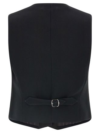 Ermanno Scervino Tuxedo-Inspired Satin Lapel Vest - Black