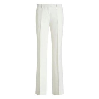 Etro Femme, Pantalons, Blanc, Taille: 42 FR Pantalon Tailleur Droit Texturé
