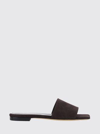 Semicouture Mules-Sandalen von aus Veloursleder mit niedrigem Absatz und eckiger Spitze