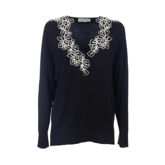Ermanno Scervino Damen, Strickwaren, Schwarzk, SGr&ouml;&szlig;e