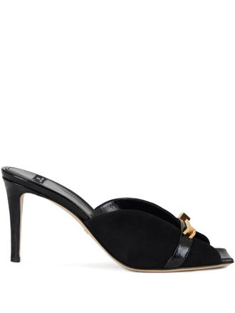 Elisabetta Franchi sandales Riviera 80 mm à logo strassé - Noir