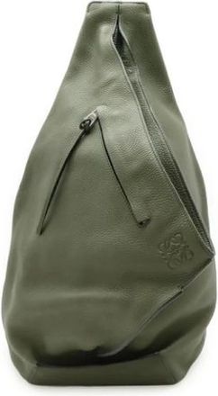 Loewe unisex, Pre-owned, Vert, Taille: ONE Size Sac bandouli&egrave;re en cuir Pre-owned
