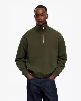 Arket Sweatshirt Mit Kurzem Rei&szlig;verschluss -Gr&uuml;n