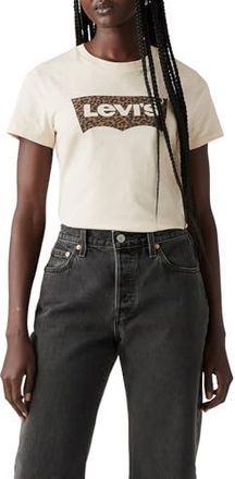 Levi's Femme The Perfect Tee T-Shirt, Annessa Cheetah BW F, XXS