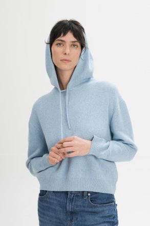 Mela Damen vegan Strickhoodie Janisha Salty Blue Melange