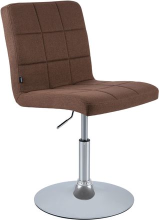 Clp Esszimmerstuhl h&ouml;henverstellbar Ricky, drehbar mit Stoffbezug, 360&deg; Sitzfunktion, Trompetenfu&szlig;, Metallgestell in Chromoptik, Farbe:braun