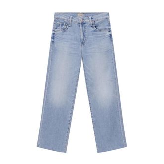 Mother Mid Rise Rambler Zip Ankle Fray - - Jeans - Damen - Blau - W29