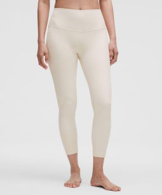 lululemon Align Hose mit hohem Bund f&uuml;r Frauen - 63,5 cm - Gr&ouml;&szlig;e 14 in Light Ivory