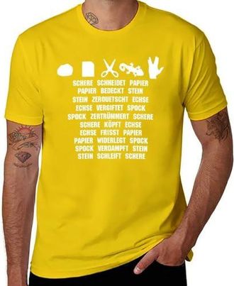 Generic Stein, Papier, Schere, Echse, Spock T-Shirt | Kult | Fun, Style jaune, XL