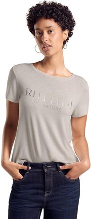 Street One Damen A321810 T-Shirt mit Schriftzug, Smooth Sand Beige, 36