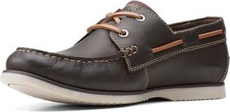 Clarks Noonan Lace, Chaussure Bateau Homme - Cuir Marron Foncé - 41.5 EU
