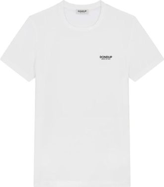 Dondup Homme, Tops, Blanc, Taille: M T-shirt &agrave; col rond coupe r&eacute;guli&egrave;re