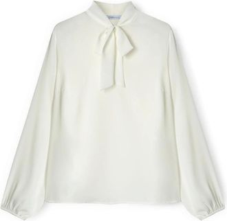 Motivi Femme, Blouses et Chemises, Blanc, Taille: 40 FR Blouse en Georgette avec