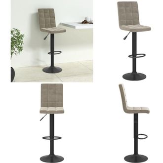 vidaXL Barhocker Hellgrau Samt - Vidaxl