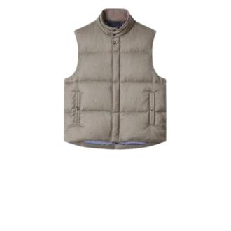 Paul Smith Homme, Vestes, Gris, Taille: XL Gilet en flanelle de laine et cachemire avec duvet