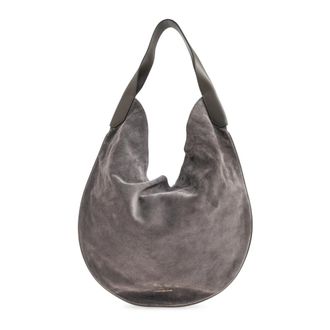 Victoria Beckham Soft Pli&eacute; Wildleder Schultertasche - - Bags - Damen - Grau - ONE SIZE