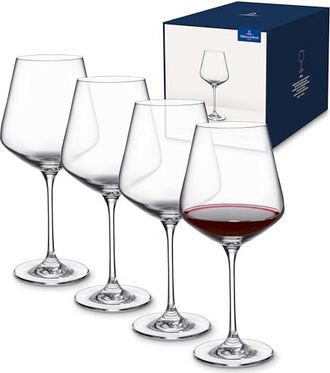 Villeroy & Boch La Divina Burgunder-Glas Set 4-teilig 200 ml Klar, Spülmaschinenfest, Weingläser Set, Rotweingläser, Weingläser für Burgunder, Kristallgläser, Kristal