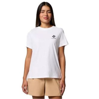 Columbia Rolling Bend Graphic SS Tee 2120021103 T-Shirt pour Femme, Blanc, XL EU, Blanc., XL