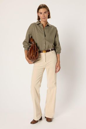 Gerard Darel Pantalon flare en velours c&ocirc;tel&eacute; - CHANTAL - Naturel