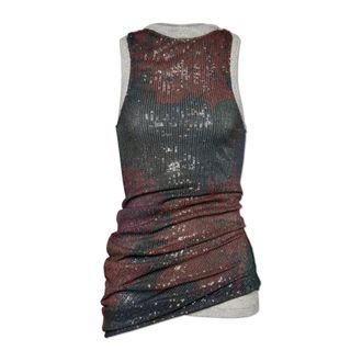 Maison Margiela Bedrucktes Drapierte Top - - Tops - Damen - Mehrfarbig - S