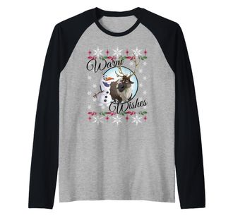Disney Die Eiskönigin, Olaf Sven, warme Wünsche, hässlicher Pullover Raglan