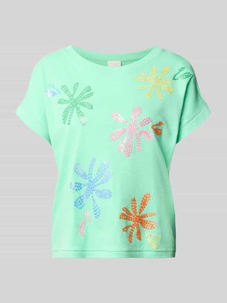 Milano T-Shirt aus Baumwoll-Leinen-Mix mit Stitchings