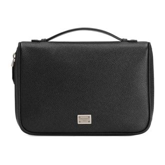 Dolce & Gabbana Sicily Alpine Calfskin Necessaire - - Bags - Herren - Schwarzk - ONE SIZE