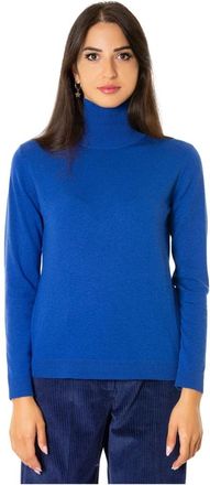 Max Mara Pull &agrave; col roul&eacute; Kiku - Femme - Pulls - Bleu - Taille: 42 FR