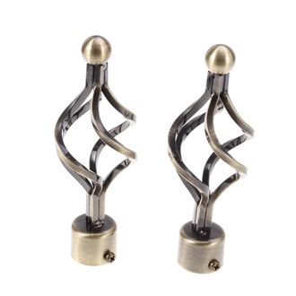 Aboofan 2stücke Gardinenstangen Endstücke Aus Bronze Für Stangen Vorhang Deko Für Schlafzimmer Und Wohnzimmer