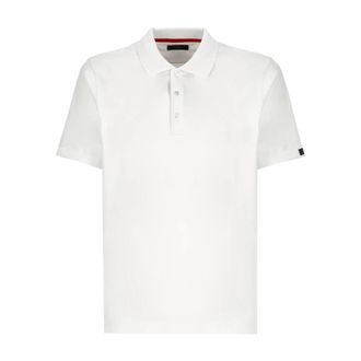 Fay Kurz&auml;rmeliges Poloshirt aus Baumwolljersey - - Tops - Herren - Wei&szlig; - 2XL