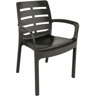 Progarden Stapelsessel Borneo anthrazit Vollkunststoff, Monoblock, stapelbar