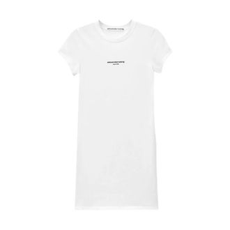 Alexander Wang Logo Fitted Mini Dress - - Dresses - Damen - Wei&szlig; - S