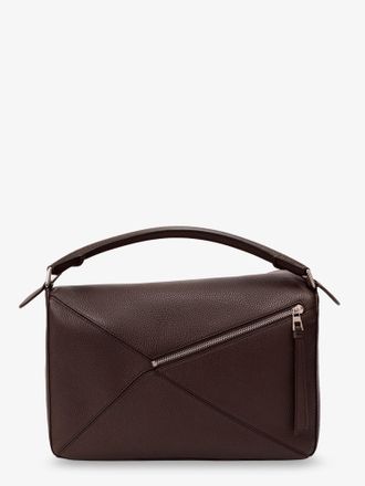 Loewe Mens Shoulder Bag Puzzle Brown Leather Belt