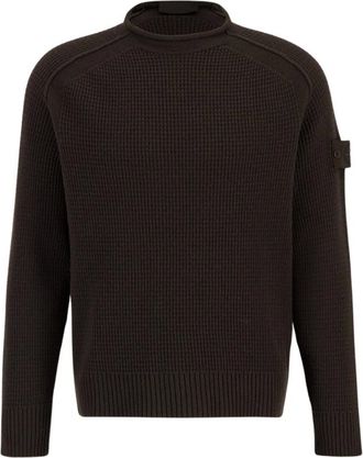 Stone Island Homme, Pulls, Brun, Taille: S Col roul&eacute;s