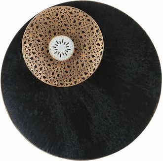 Beliani Beliani - Wanddekoration Schwarz/Gold/Weiß ø 49 cm Kreisform Rund Modern