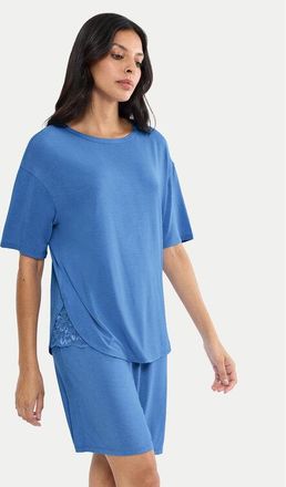 Triumph Pyjama Timeless Sensuality 10222627 Blau Relaxed Fit