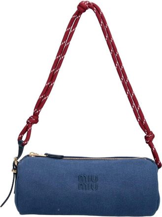 Miu Miu Pouch Logo In Cotton Gabardine