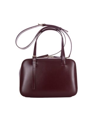 A.P.C. Womens Handbag Virginie Box Wine Cowhide Leather Handbags Hand Bags