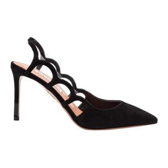 Aquazzura Schwarzer Wildleder Pumps mit spitzer Zehenpartie - - Shoes - Damen - Schwarzk - 36 1/2 EU