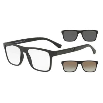 Emporio Armani unisex, Accessoires, Noir, Taille: 54 MM Lunettes de soleil noir mat