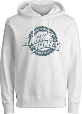 Jack & Jones Hood Jprblubaron Sweat &agrave; Capuche FST, Blanc, XXL Homme