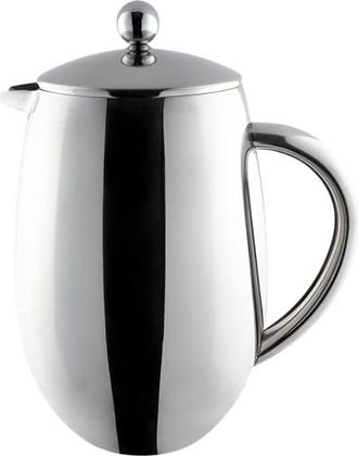 Caf&eacute; Ol&eacute; BFD Cafeti&egrave;re, doppelwandiger K&ouml;rper aus Edelstahl 18/10 und Siebfilter, Spiegelglanz-Finish, 800 ml (6 Espressotassen oder 3 Becher), Spiegelsilber